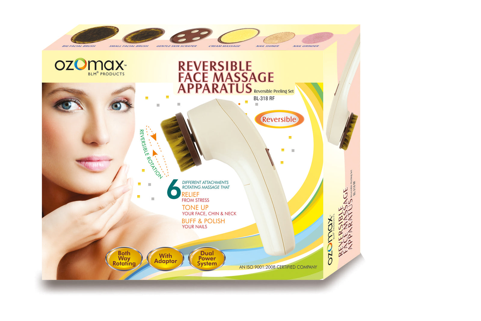 REVERSIBLE FACE MASSAGE APPARATUS – Ozomax